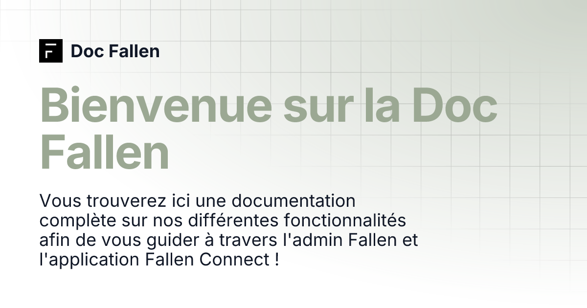 Bienvenue sur la Doc Fallen | Doc Fallen